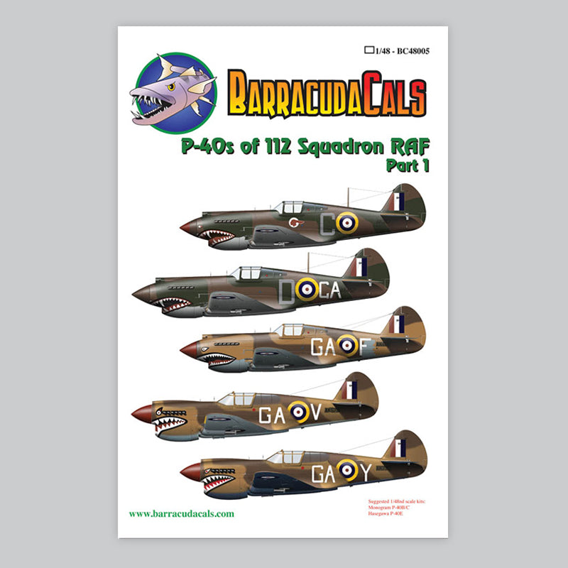 P-40s of 112 Squadron RAF - Part 1 - 1/48 – Barracuda Studios